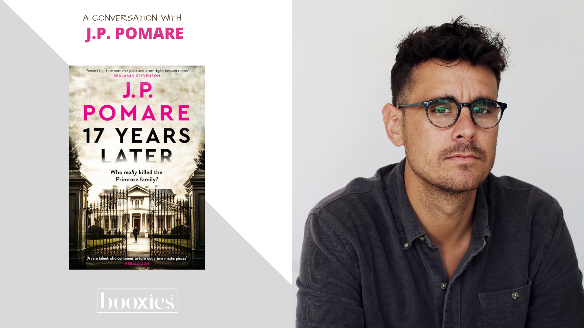Conversation with J.P. Pomare - Author of 17 Years Later | Booxies