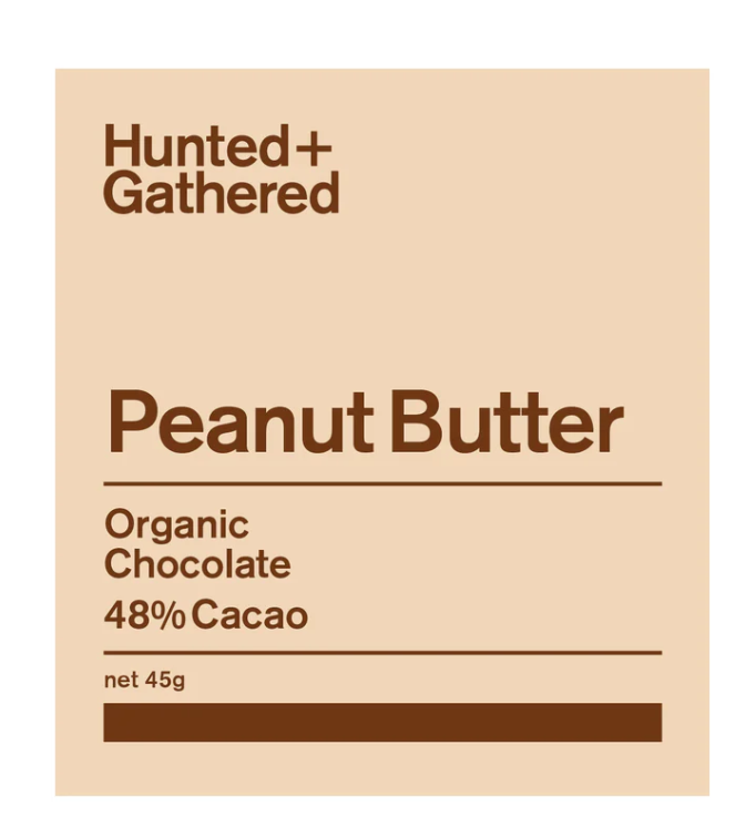 Hunted + Gathered Peanut Butter Chocolate | Organic GF Dark Chocolate ...