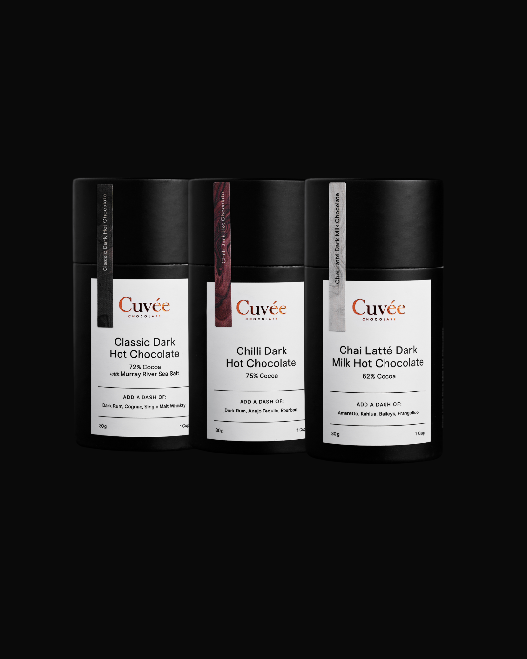 Cuvée Hot Chocolate Mini Collection - 3x single serves